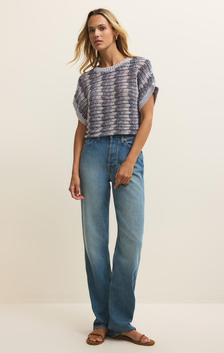 Ballast Crochet Stripe Sweater Top – Clothes Horse